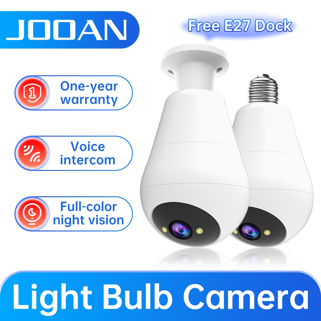 JOOAN Outdoor Bulb CCTV camera Lighting Waterproof WIFI Automatic ...