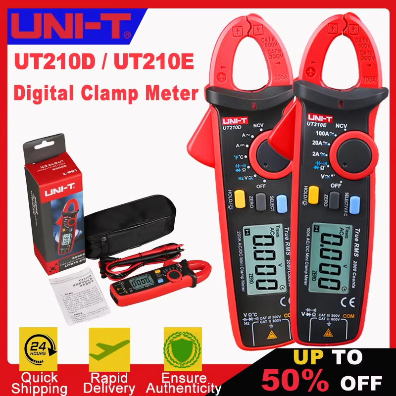 UNI-T Clamp Meter Digital UT210A UT210B UT210C UT210E UT210D AC Current ...