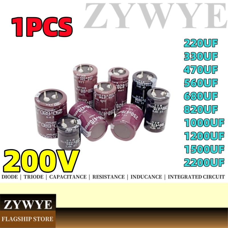 Horn Electrolytic Capacitor 200V 220UF 330UF 470UF 560UF 680UF 820UF 1 ...