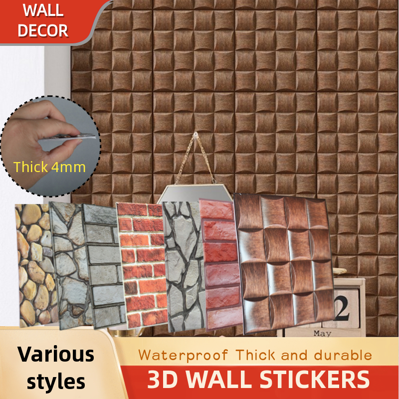 Thicken 3D Wallpaper Sticker Foam Brick wallpaper adhesive wall decor ...