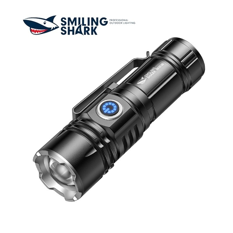 Smiling Shark Led Flashlight M60 5000LM Super Bright Flash Light Small ...
