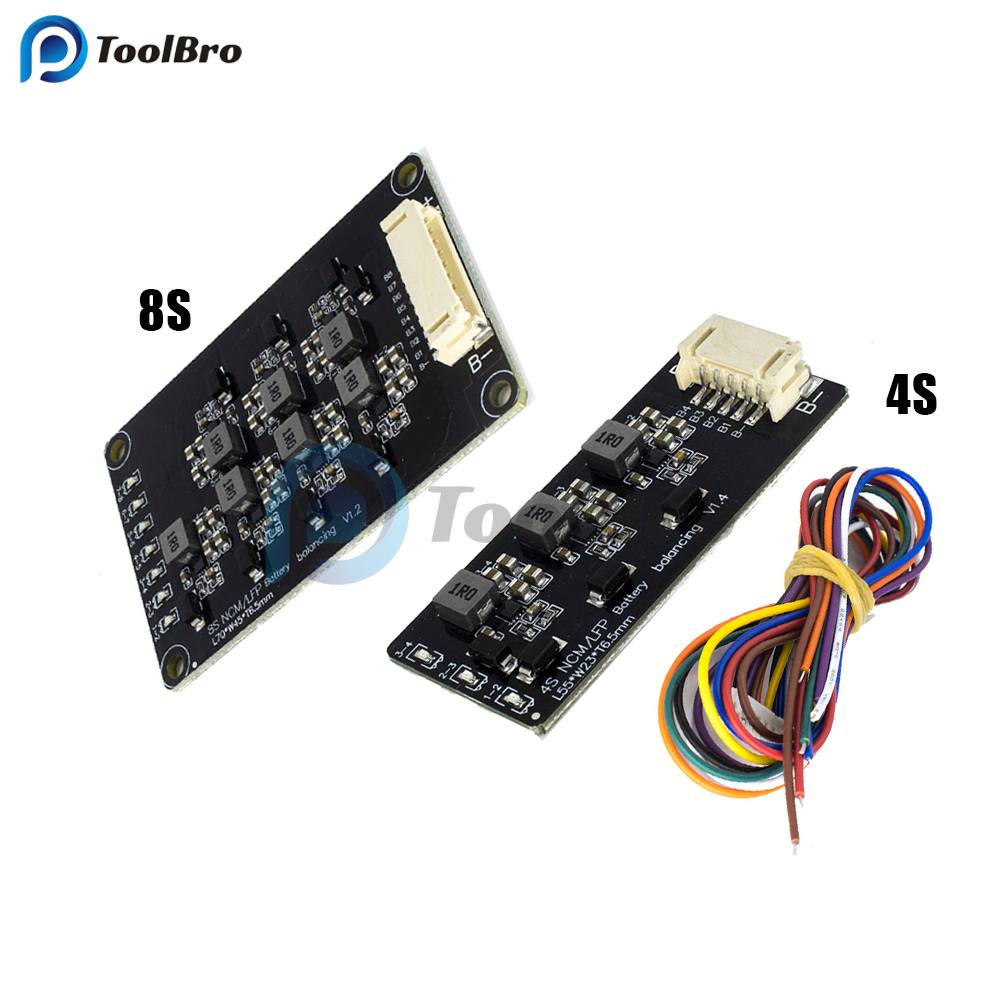 4S 8S li-ion lipo lifepo4 lfp battery active equalizer balancer bms 1.2a balance power transfer ...