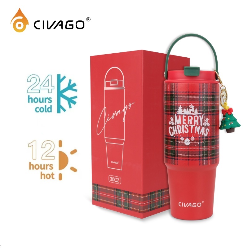 CIVAGO Christmas limited edition Stainless Steel Coffee Mug Vacuum ...