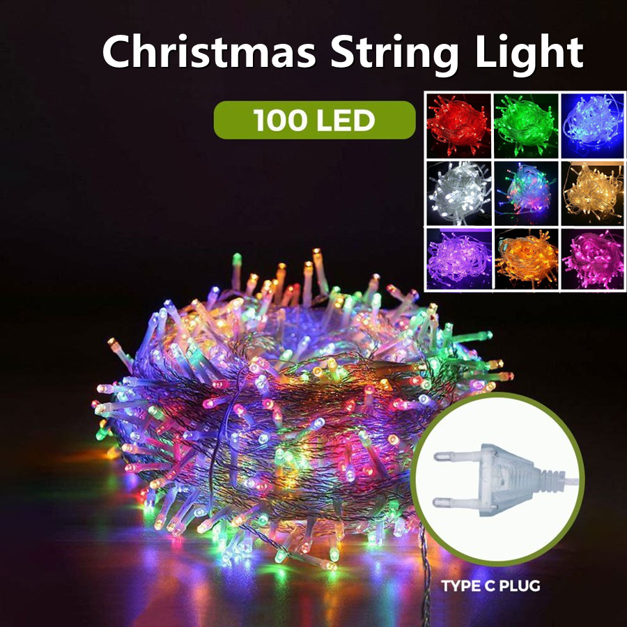 8 Modes 10M 100 LED Christmas String Lights With End Connector High ...
