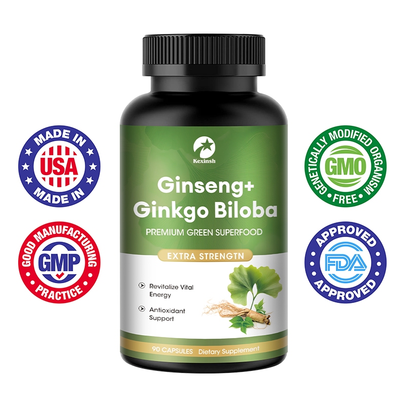 Ginko Biloba & Panax Ginseng Supplement - Red Ginseng Brain Supplement ...