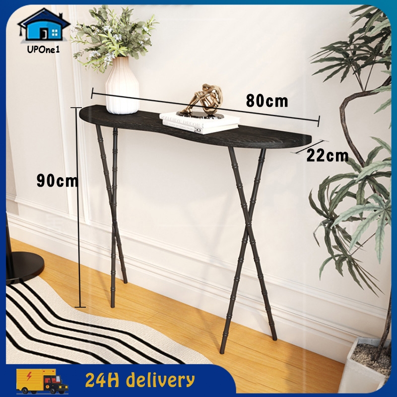 French Console Table Wall Narrow Wood Entryway Table Living Room ...