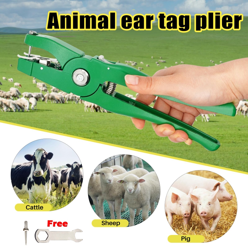 Livestock animal ear tag pliers Ldentify applicator with pins Marking ...
