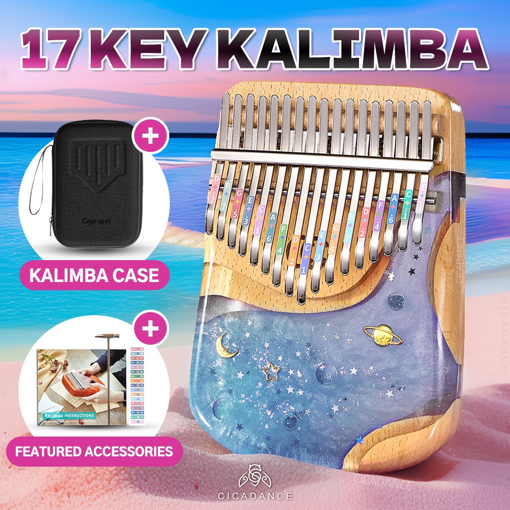 Cega Purple kalimba 17 Key/21 key Star River Series Acoustic Finger ...