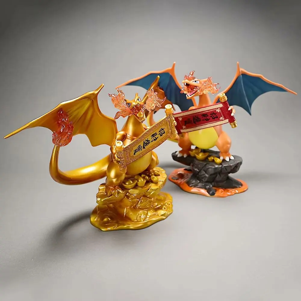 Pokeman GK Wealth-Bringing Original and Golden Charizard Collectible ...