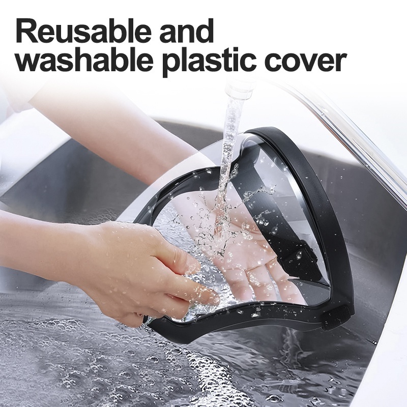 Transparent Full Fcae Mask Face shield Acrylic Anti Fog Dustproof ...