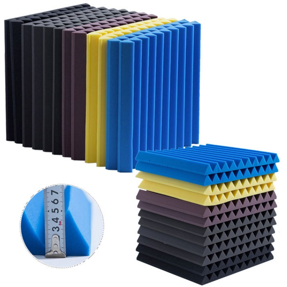 BEIYIN Studio Acoustic Foam 50X50X5CM Wedge Sound Proof Wall Panels ...