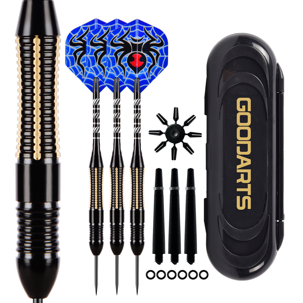 GOODARTS 3 pieces Steel Tip Dart Set 26 grams Professional Brass Darts ...