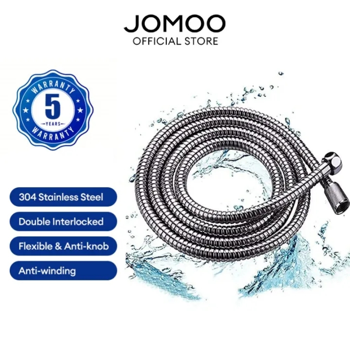 JOMOO SUS304 Stainless Steel Flexible Shower Hose Shower Pipe Extension Bathroom Accessories 1.2 ...