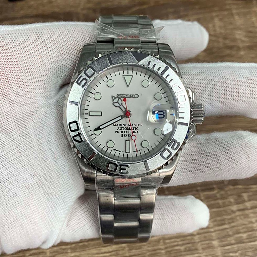 40mm Modified Mechanical Watch Stainless Steel Waterproof Luminous ...