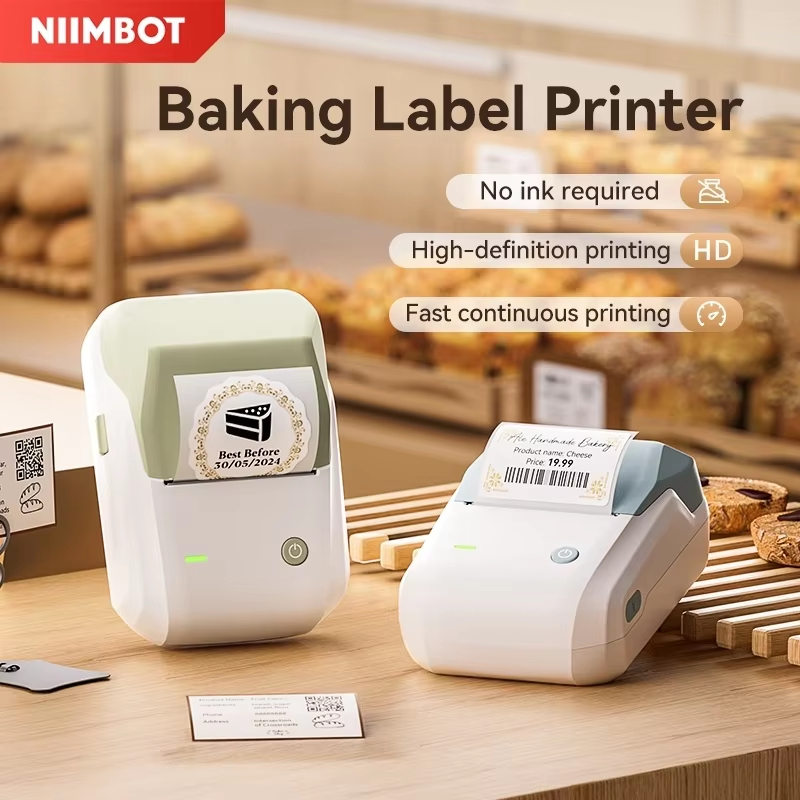 NIIMBOT B1 Inkless Label Printer Barcode Food Label Clothing Tag ...