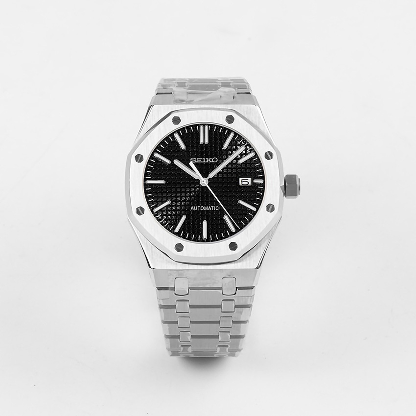 41MM Men's Mechanical Watch Octagon Stainless Steel Case Strap ...