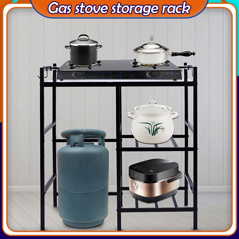 Gas Stove Stand Rack Kitchen Heavy Duty Kitchen Organizer Gas Rack ...
