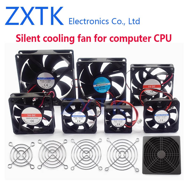 Silent cooling fan for computer CPU Silent fan 5V 12V 24V 40x40x10mm ...