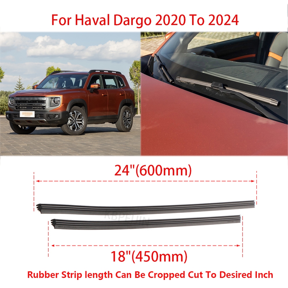1Set Car Wiper Refill Rubber Strip For Haval Dargo 2020 2021 2022 2023 ...