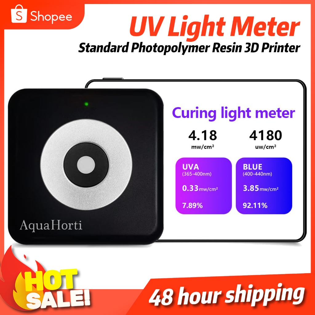 AH-NUV 405nm and 385nm UV Light Meter for Standard Photopolymer Resin 3D Printer | Shopee ...