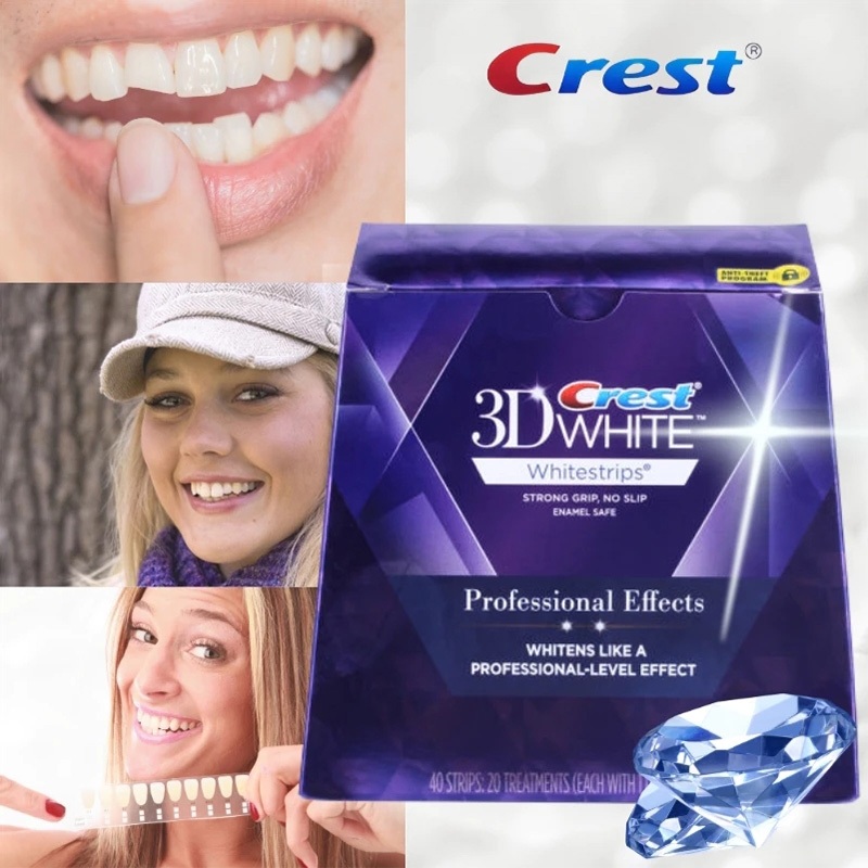 Dental Crest 3D Whitening Strips Teeth Whitening Hygiene | Shopee ...