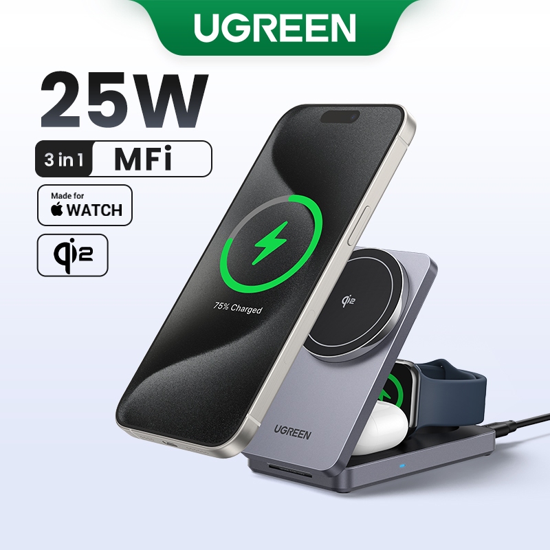 UGREEN 3-in-1 25W Magnetic Wireless Charger Stand Charging Stand For ...