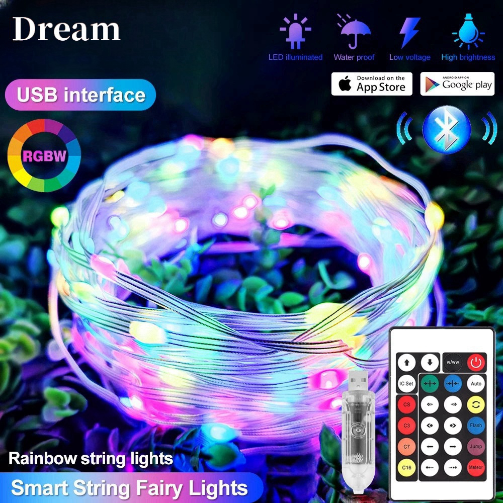 New Inplay Bluetooth LED Strip Lights Music Sync RGB Color Changing With Remote Smart Phone APP ...
