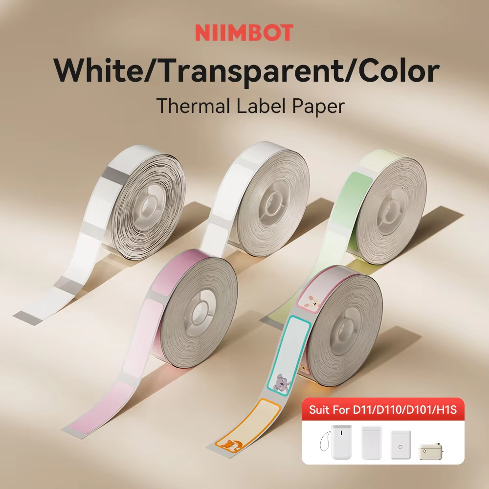 NIIMBOT D11/D110/D101 White/color/transparent label paper price size name sticker waterproof ...