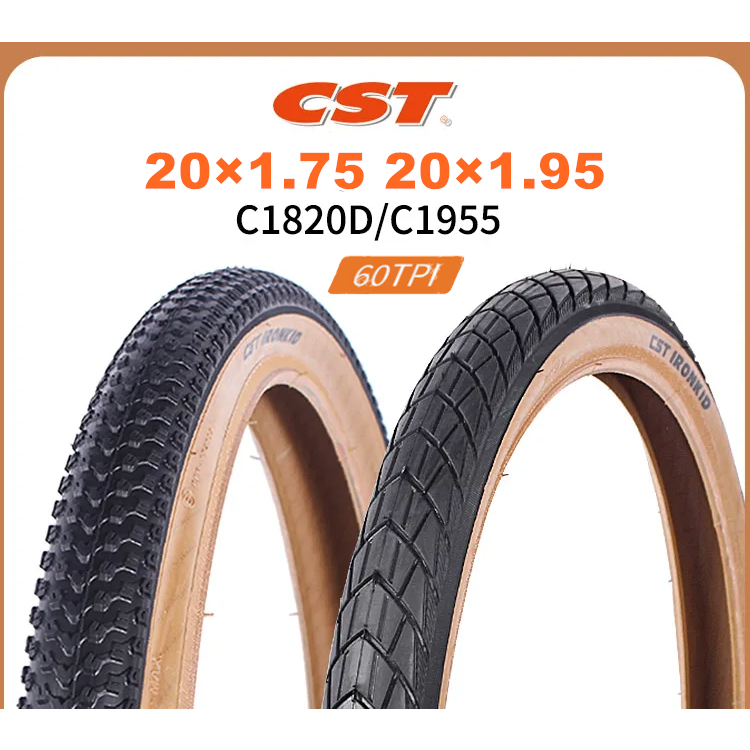 CST 20 inch Bicycle tires 406 20X1.75 20X1.95 Brown Skin edge retro ...