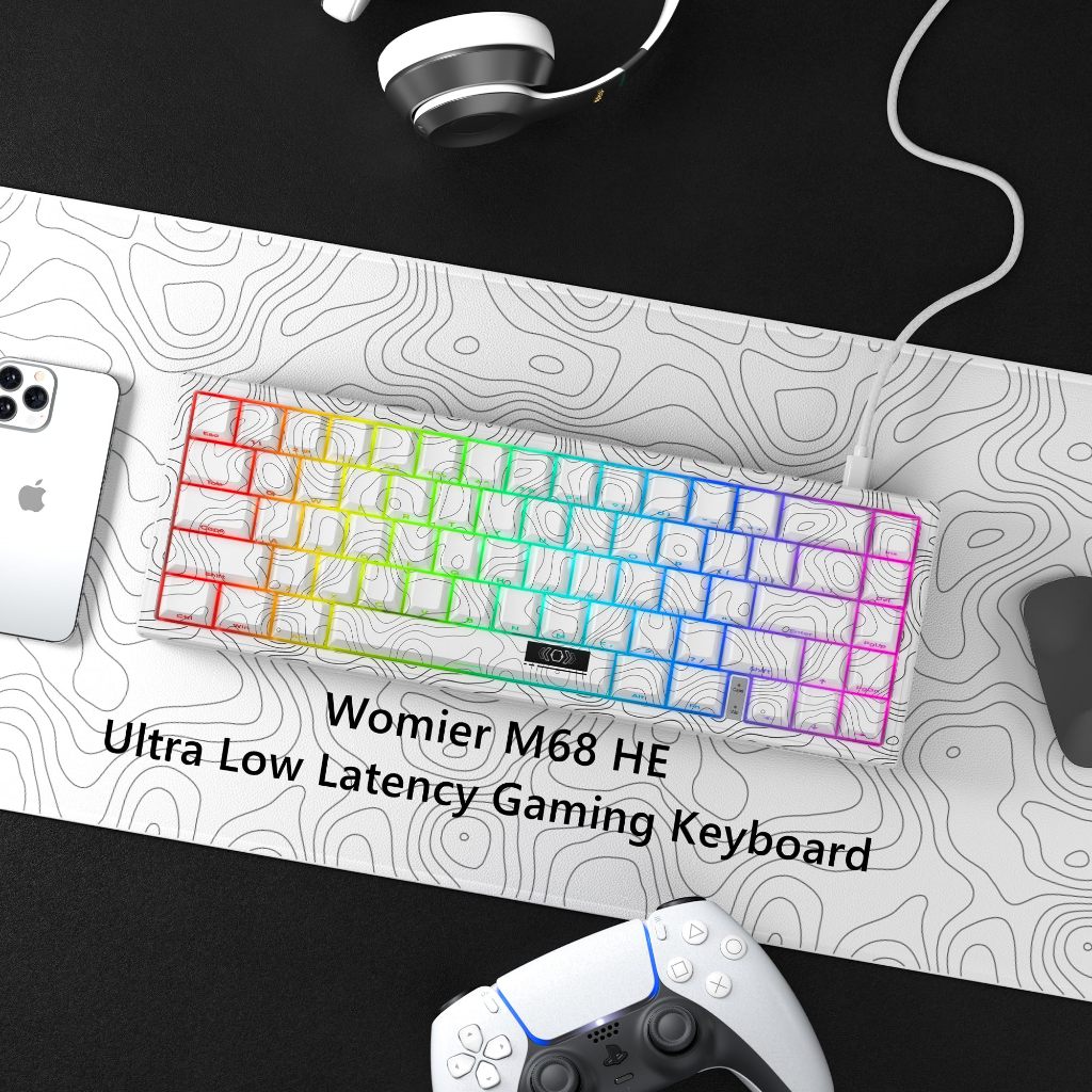 Womier M68 HE Rapid Trigger Magnetic Switch 60% Gaming Wired RGB Custom Esports Keyboard ...