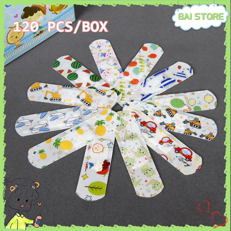 120pcs Cartoon Wound Plaster Waterproof for Kids First Aid Baby Bandages Children Cute Patches ...