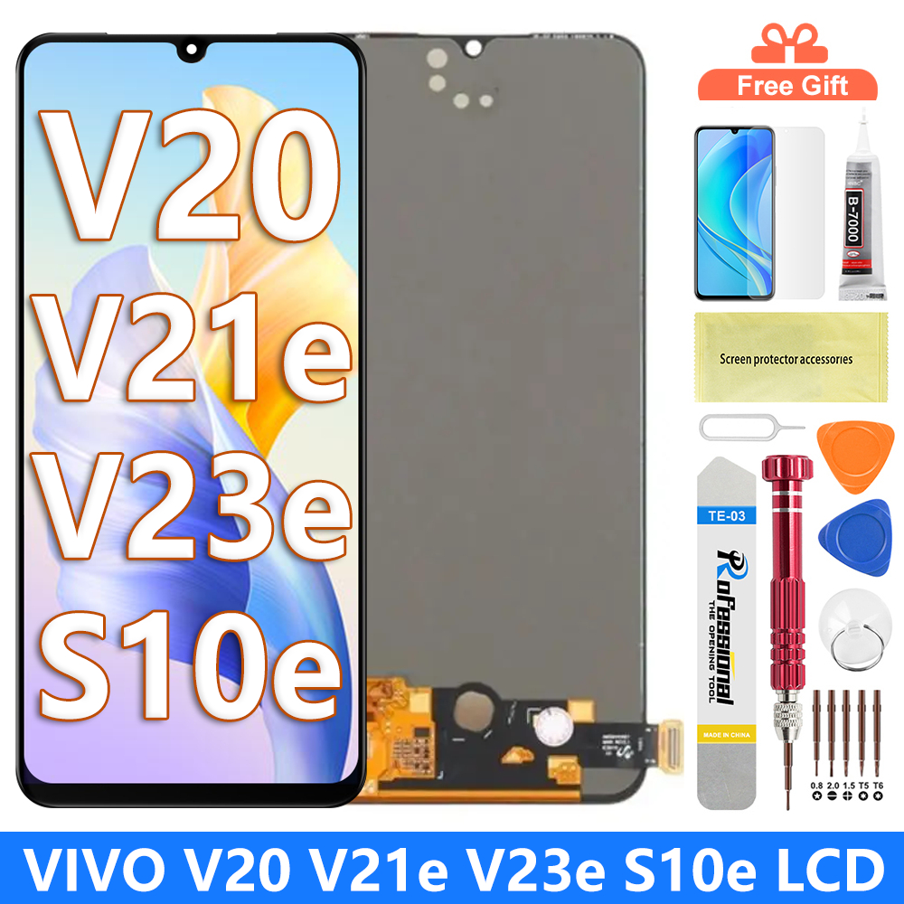 AMOLED VIVO V20 V21e V23e 4G 5G S10e LCD Display V2061 V2126 V2130A Digitizer Touch Screen ...
