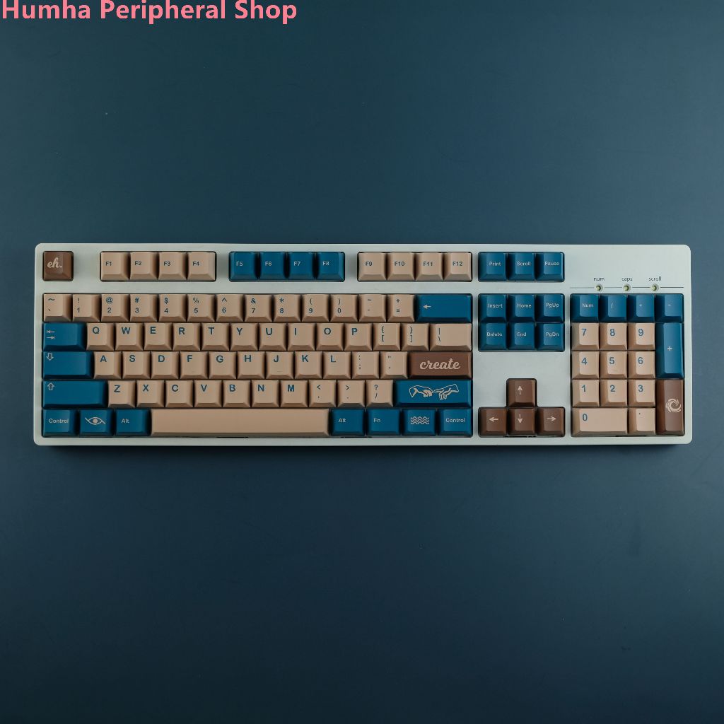 Humha Earth Tones R1 keycap PBT material Dye-Sublimation Cherry profile ...