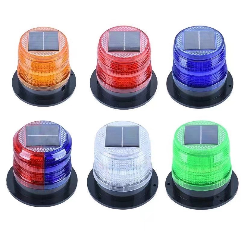 LED Solar Magnetic Flashing Warning Light Night Truck Roof Beacon ...