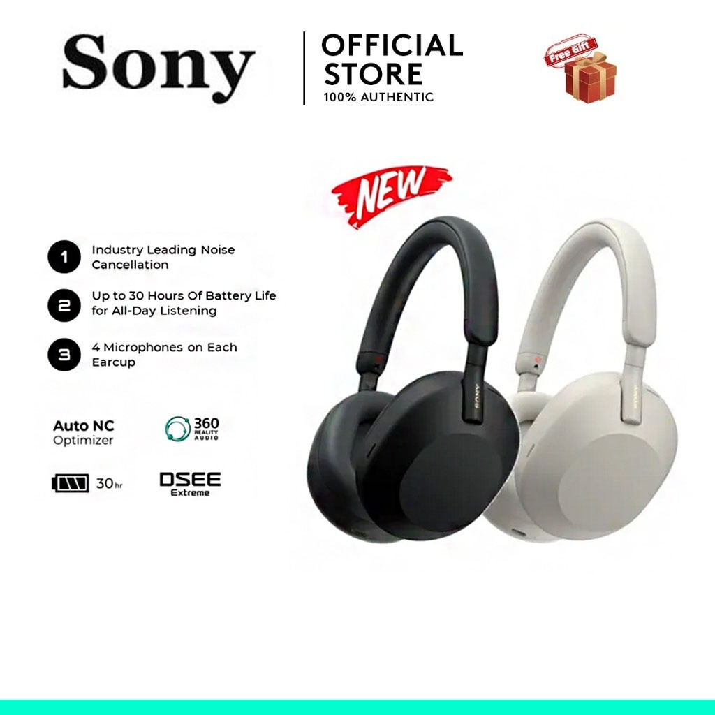 Sony WH-1000XM5 Wireless Industry Leading Noise Canceling Headphones | Shopee Philippines