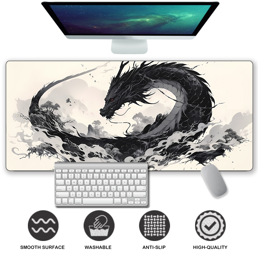 Lofi Dragon Mousepad Extended Mousepad Large Gaming Mouse pad Stitched ...