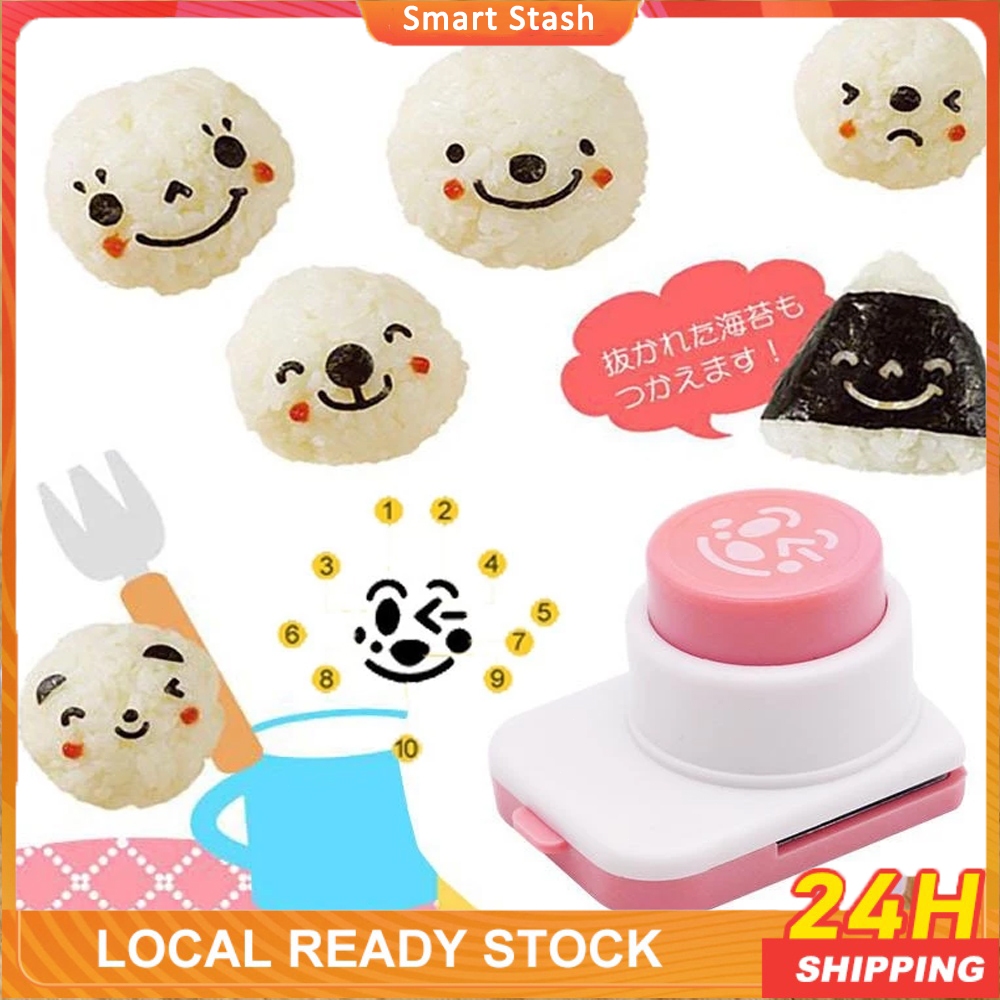 Cartoon Rice Ball Molds DIY Smiling Face Shape Sushi Maker Mould ...