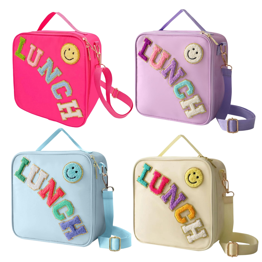 Insulated Lunch Bag With Adjustable Shoulder Strap Reusable Lunch Box ...