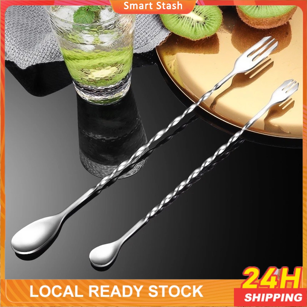 Stainless Stirrer Bar Spoon Stainless Food Grade Milktea Stirrer Coffee ...