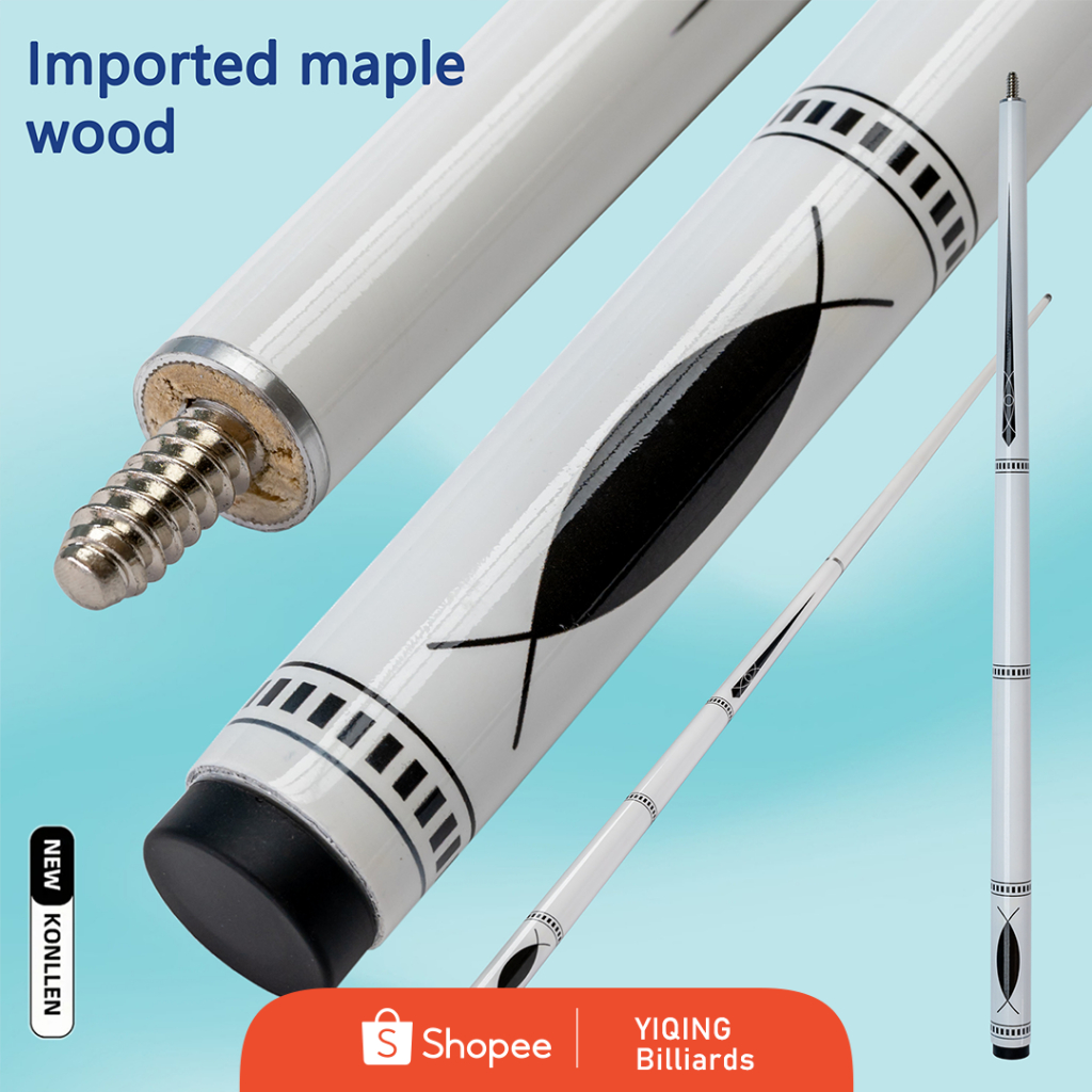 High-Quality White Maple Wood Billiard Cue – American Nine Ball Pool ...