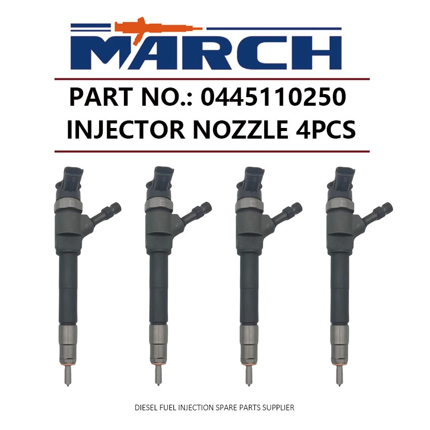 4pcs Diesel Fuel Injector 0445110250 Assembly for Ford Ranger Everest ...