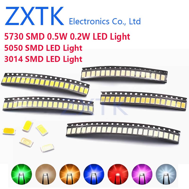 30PCS 5730 SMD 0.5W 0.2W LED light 5050 3014 High brightness light ...