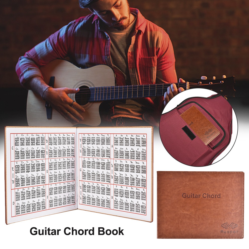Guitar Chord Chart Folk/Classical Guitar/Electric Guitar Chord Book ...