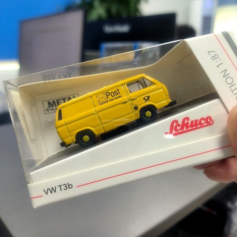 Schuco 1:87 HO Scale - VW T3b Postal Van in Yellow - Diecast Model ...