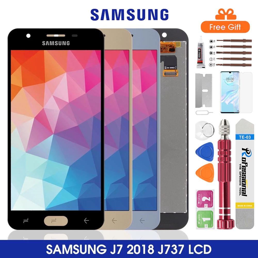 100% Tested J737 LCD For Samsung Galaxy J7 2018 J737 LCD J737A J737P ...