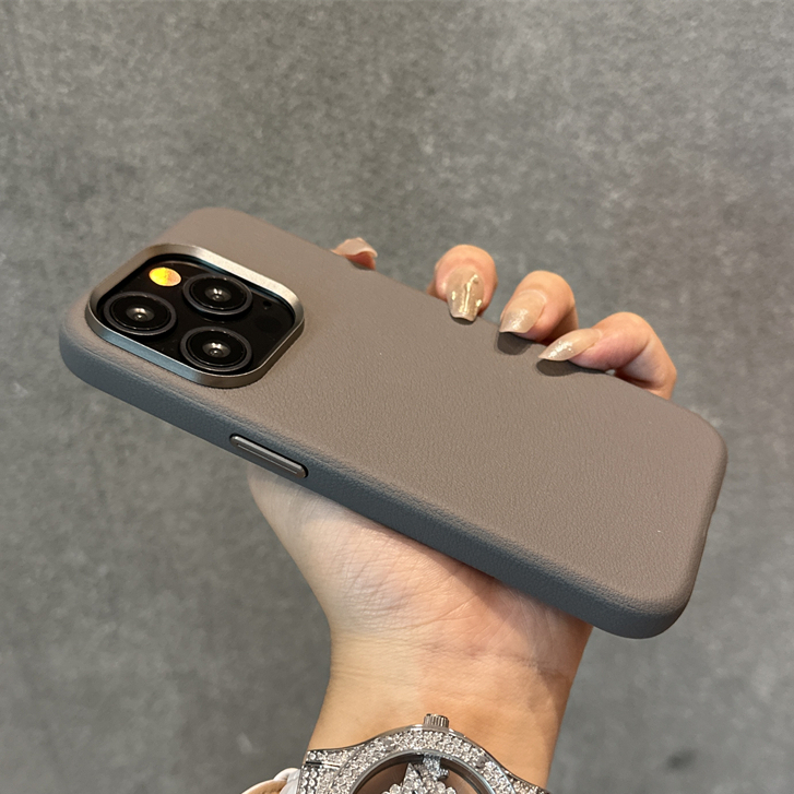 Solid color Made PC material Leather texture phone case for iPhone 11 ...