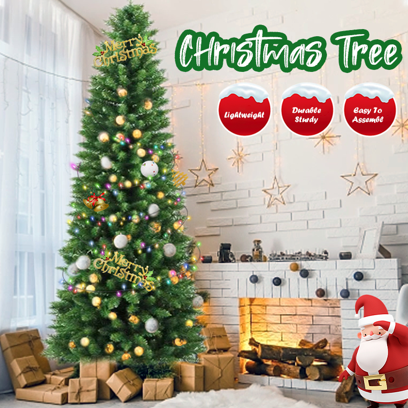 Slim Christmas Tree 4FT/5FT/6FT/7FT/8FT Xmas Tree Fast Assemble ...