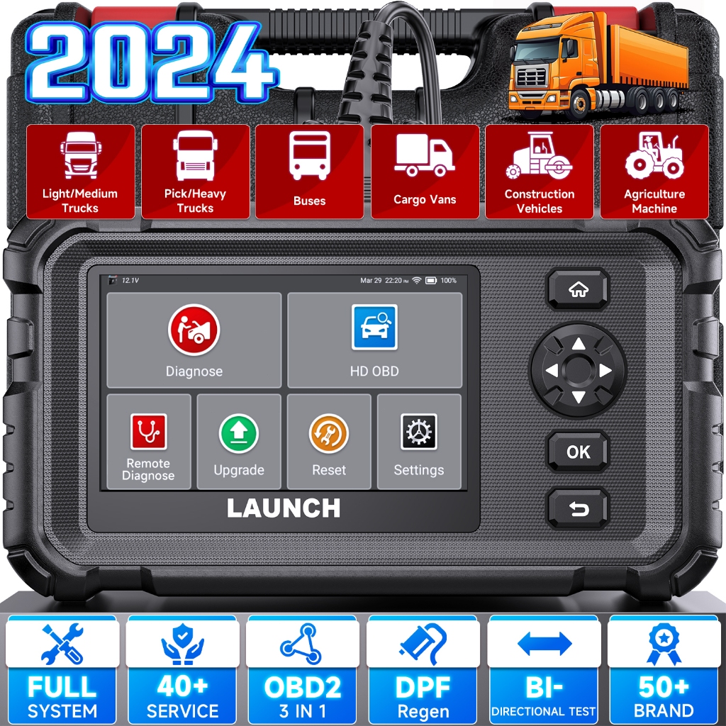 LAUNCH CRP129 HD Heavy Duty Truck Scanner Diesel Code Reader Commercial ...