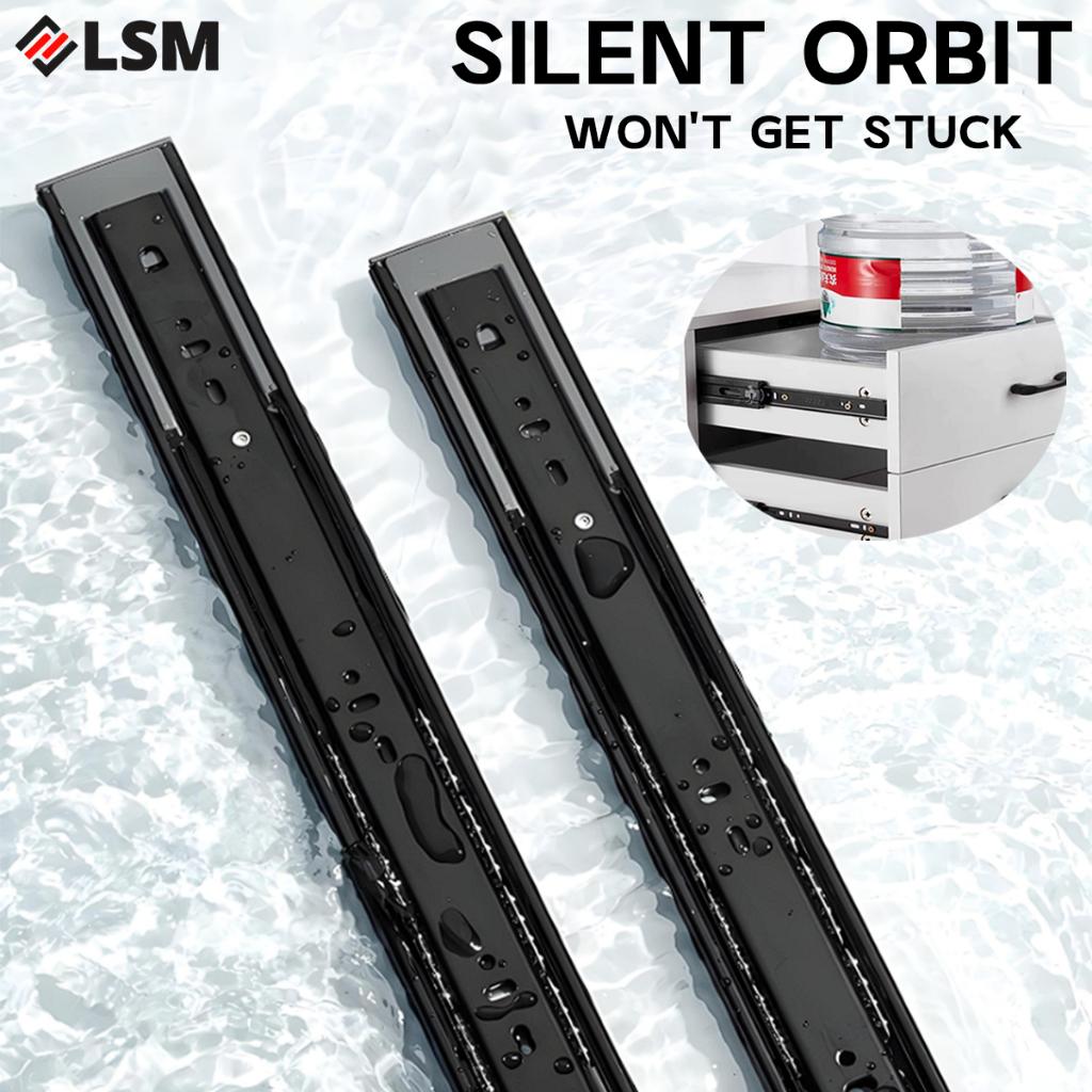 Soft Closing /Ordinary Hydraulic Drawer Full Extension 2 Fold Drawer ...