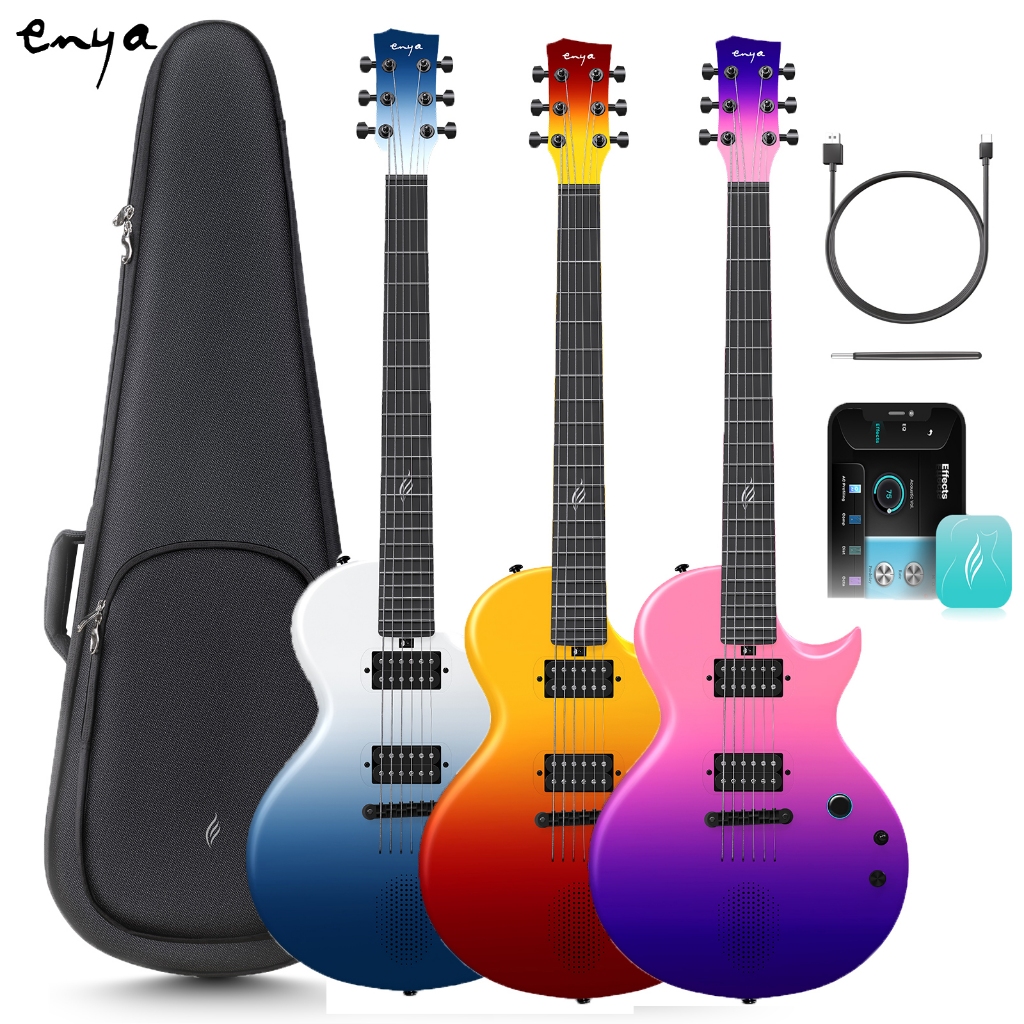 Enya Electric Guitar Nova Go Sonic Smart Electric Carbon Fiber Guitarra with 10W Wireless ...